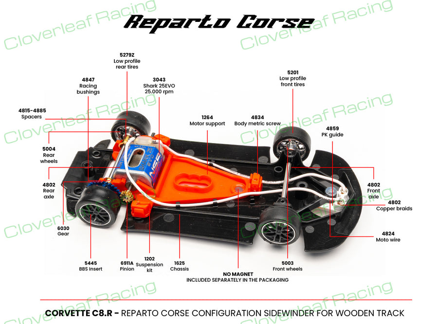 NSR0441RCW-SW CORVETTE C8.R REPSOL LIVERY BLUE #41 "REPARTO CORSE" - R ...