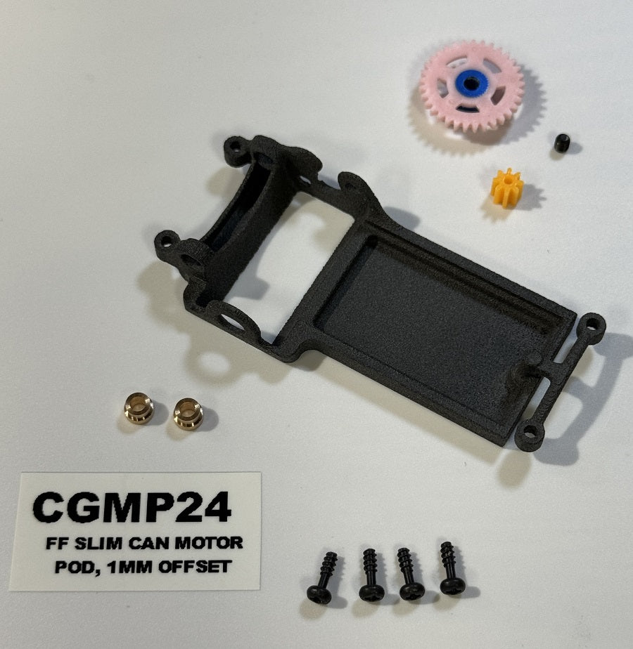 CGMP24 - Slim Can Motor Pod. 1mm offset.| Clover Leaf Racing