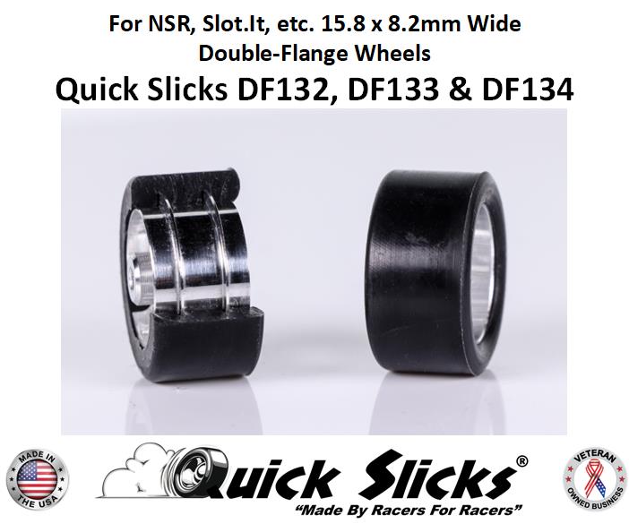 DF133XF Quick Slicks Silicone Tires, X-Firm| Clover Leaf Racing