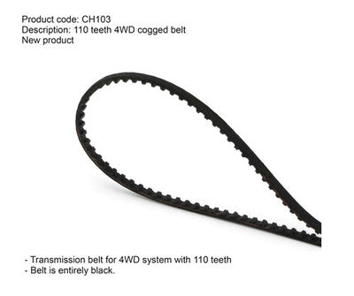 CH103 Four Wheel Drive Clogged belt 110 teeth| Clover Leaf Racing
