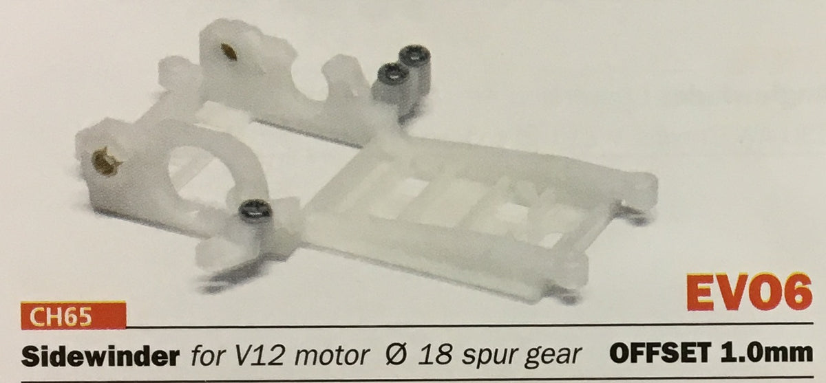 CH65 - 1mm offset EVO6 HRS, Motor Mount, Sidewinder| Clover Leaf Racing